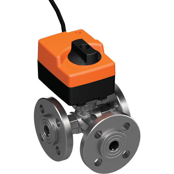Belimo 3-Way Ball Valve DN15 Flange Kvs15 230VAC 105s 3-point 2Nm IP40 ...